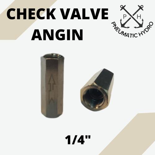 Jual Check Valve Angin Drat 1/4 Hexagonal - Jakarta Barat - Pneumatic ...