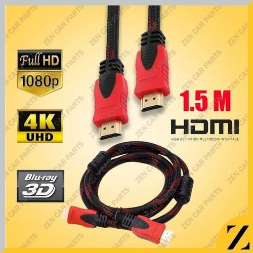 Jual Kabel HDMI 1.5m 3m 5meter Laptop ke TV CCTV Nylon Serat Jaring PS ...