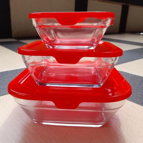 Jual Mangkok Susun Kaca Set + Tutup Mangkok Kaca Bowl Maxim Glassware ...