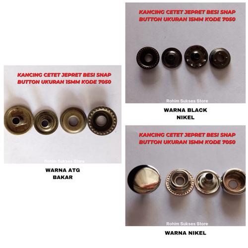Jual Kancing Cetet Jepret Knop Snap Button Besi 7050 15mm Eceran ...