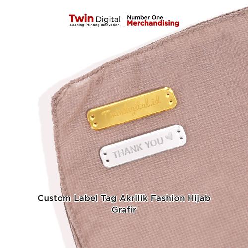 Jual Custom Label Tag Akrilik Fashion Hijab Grafir - Label Tag Hijab ...