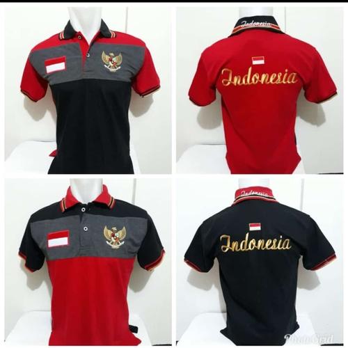 Jual Kaos polo garuda polo kerah timnas Indonesia - Merah, M - Jakarta ...