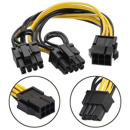 Jual Kabel Power Pcie VGA 6 Pin Female To Dual 8 Pin (6+2) - Kota ...