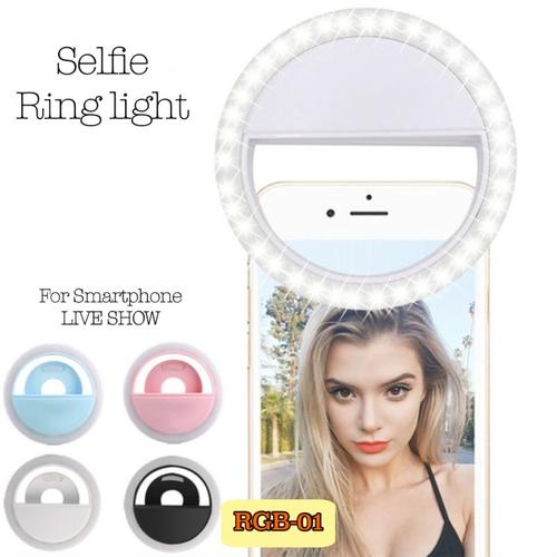 Jual RGB-01 Mobile Phone LED Selfie Ring Light for iPhone / Android ...