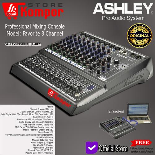 Jual MIXER ASHLEY FAVORITE 8 FAVORITE8 8CHANNEL WITH BLUETOOTH USB ...