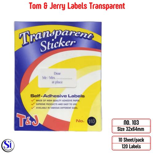 Jual Tom & Jerry Label Transparant/Sticker Label Transparant Tom ...