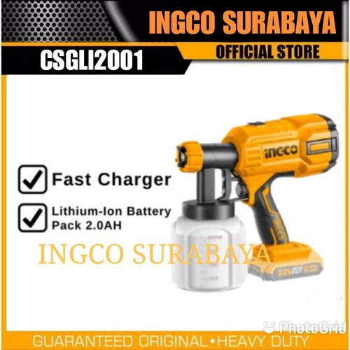 Jual INGCO CSGLI2001 SPRAY GUN 800CC CORDLESS 20V CAT SEMPROT BODY ...