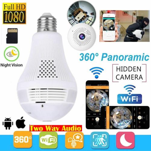 Jual Lampu Wifi Kamera Bulb IP Tersembunyi Keamanan Panoramic CCTV Spy ...