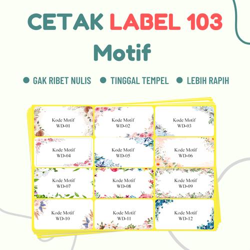 Jual label nama undangan 103 Print Cetak Label Nama Undangan Motif ...