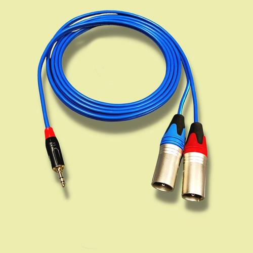 Jual Kabel Jack Audio Tasker Mini Stereo 3.5 To 2 xlr male silver - 1 ...