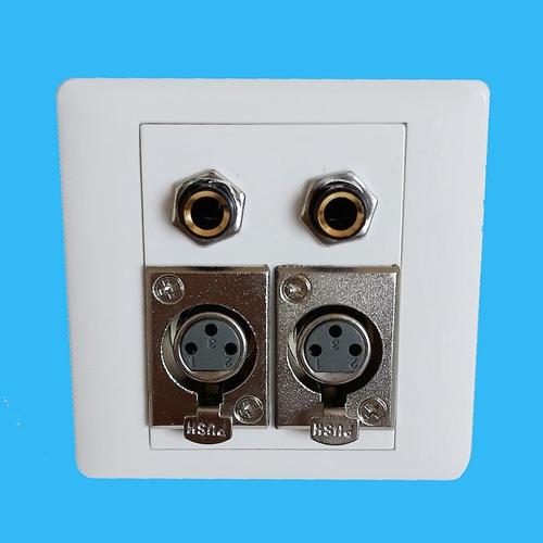 Jual faceplate wallplate 2 xlr female 3pin + 2 akai mic - Jakarta Barat ...