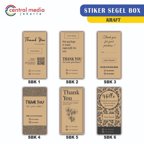 Jual Sticker Segel Box Kraft Custom Label Kotak Dus Hampers - Jakarta ...