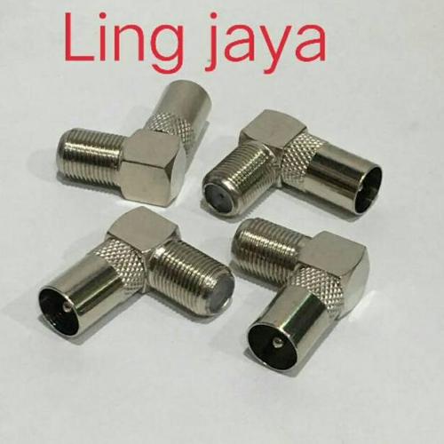 Jual JACK JAK JEK ANTENA TV MODEL L DRAT BESI KONEKTOR F DRAT COLOKAN - Kota Bandung - frita ...