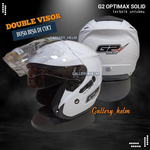 Jual HELM HALF FACE G2 OPTIMAX SOLID PUTIH | MODEL INK DYNAMIC - gold ...