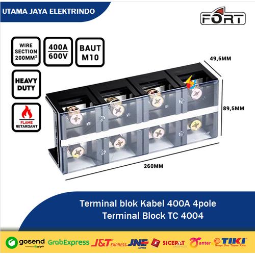 Jual Terminal blok Kabel 400A 4pole Terminal Block TC 4004 FORT ...