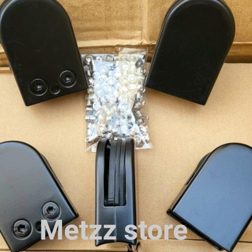 Jual JEPIT KACA OVAL TIANG BULAT BRACKET GLASS CLAMP CLIP HITAM ...