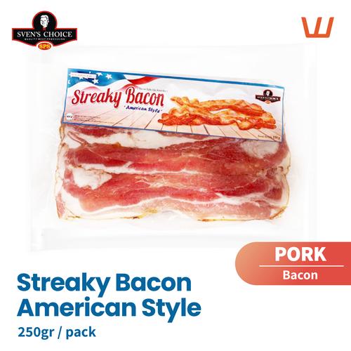 Jual Sven's Choice Sven PORK STREAKY BACON AMERICAN STYLE 250gr ...