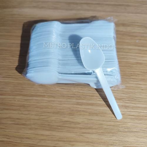 Jual Sendok Eskrim Puding Jelly Plastik Putih Susu isi 100pcs - STB P ...