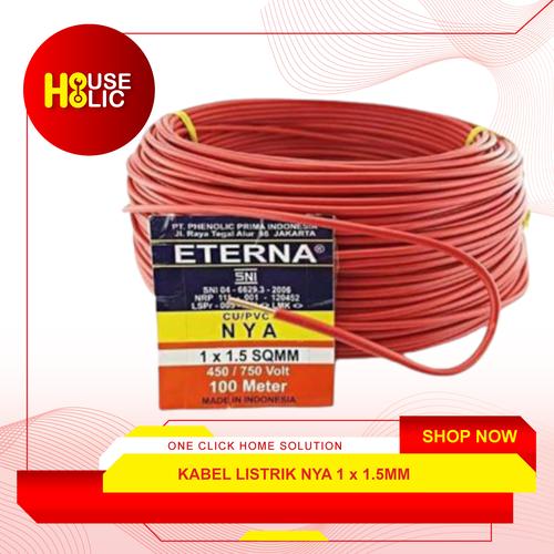 Jual Kabel Listrik Eterna NYA 1x1.5 / Kabel NYA Kabel Listrik Kawat Engkel - Hitam - Kota ...