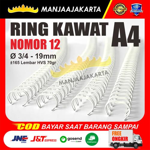 Jual spiral kawat jilid A4 3/4 nomer 12 ring kawat spiral jilid kertas ...