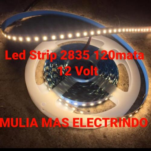 Jual LED Strip Light roll 2835 12W 12V 120 mata Warm White 4000K Putih ...