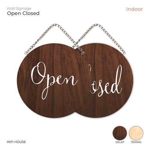 Jual sign system - papan tanda - papan tanda open close - Coklat ...