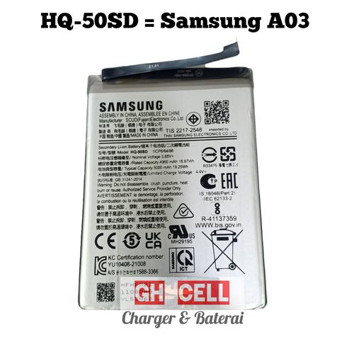 Jual Baterai Batre Battery Samsung A03 HQ-50SD Original - Jakarta Utara ...