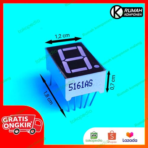 Jual Seven segment 7 segment katoda 0.56 inch 14,2mm - Kota Malang ...