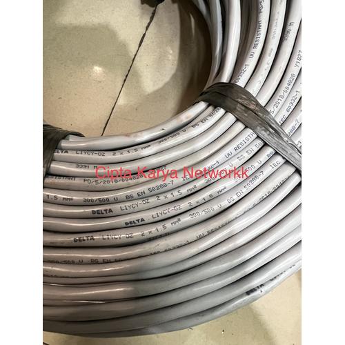 Jual Kabel Screen Delta LIYCY-OZ 2x1.5 Mm / Delta 2x1,5 mm LIYCY OZ 2x1 ...