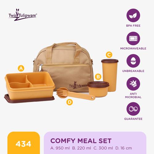 Jual Lunch Box Set Twin Tulipware Comfy Meal Set - Avo - Kota Cimahi ...