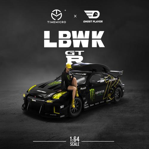 Jual Time Micro 1:64 Nissan GTR R35 LBWK MONSTER ENERGY With Figure ...