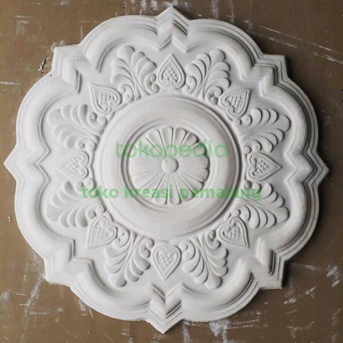 Jual Bunga Lampu Plafond/Partisi motif Waru Ornamen gypsum Lis Gypsum ...