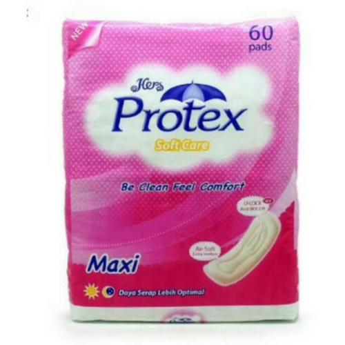 Jual Hers Protex 60 pads pink pembalut popok wanita extra soft extra ...