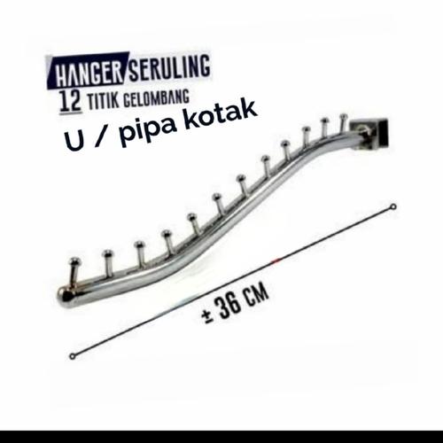 Jual Hanger Suling Lurus Tekuk Belalai 12 Titik Stainless Pipa Dinding ...