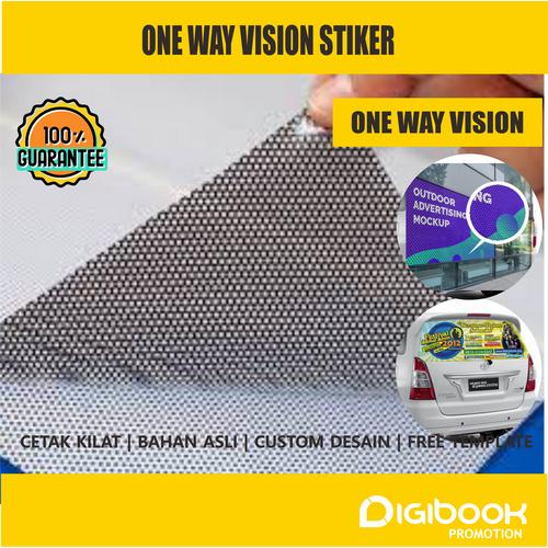Jual Cetak Sticker / Stiker One Way Vision untuk Kaca Toko /Rumah ...
