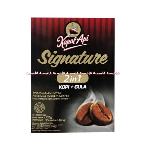 Jual ASLI!! Kapal Api Signature 5sachet Arabica Robusta Coffee 2In1 ...