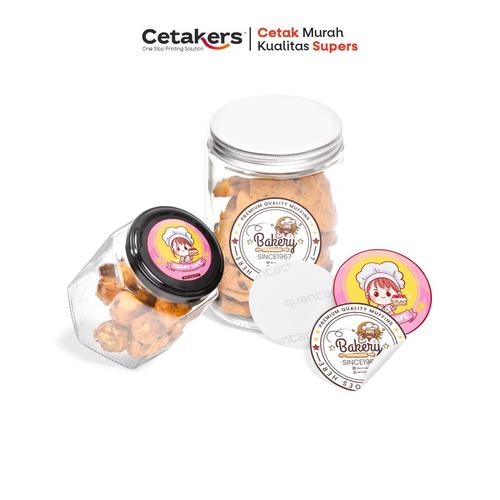 Jual Cetak Stiker Label Kemasan Makanan Stiker Vinyl A3 + Potong Bentuk ...