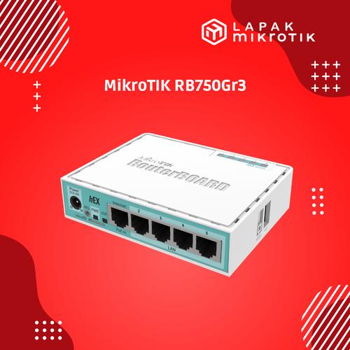 Jual MikroTIK RB750Gr3, RB750G-r3 I RB750 Gr3 ( hEX ) Gigabit LAN - Kab ...