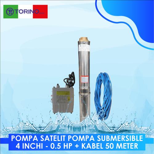 Jual POMPA SATELIT POMPA SUBMERSIBLE 4 INCHI - 0.5 HP + KABEL 50 METER ...
