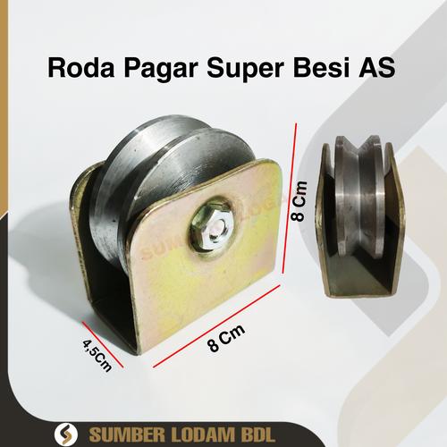 Jual Roda Pagar Super Besi AS 8cm - Rel Siku - Kota Bandar Lampung ...