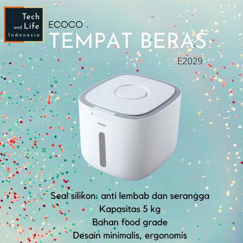 Promo ECOCO Tempat Penyimpanan Beras Rice Storage Container 5KG Anti ...