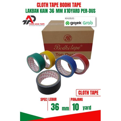 Jual LAKBAN KAIN/CLOTH TAPE WARNA 36MM X 10YARD BODHI TAPE 1 DUS GOJEK ...