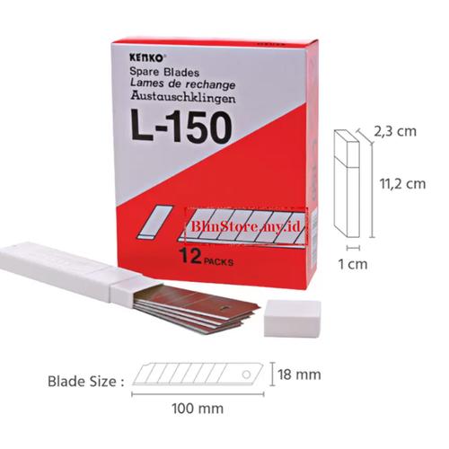 Jual Isi Cutter Besar Kenko Blade-L-150 Pisau Refill Ukuran L500 - Kota ...