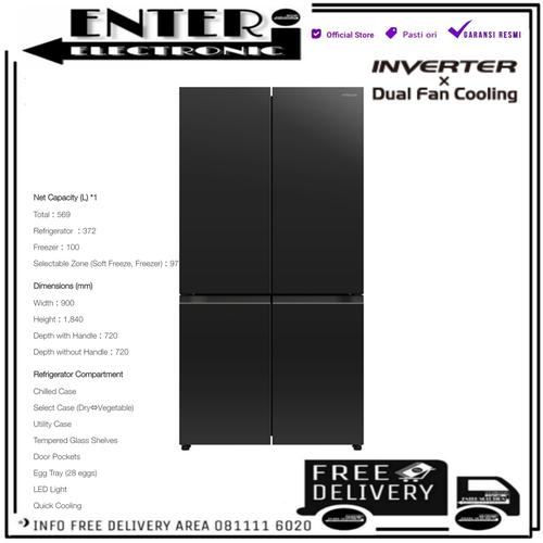 Promo HITACHI RWB640PGD1GCK - KULKAS MULTIDOOR 4 PINTU RWB640 ...