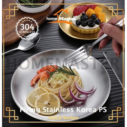 Jual Piring/Plate Stainless SUS304 Korea Silver/Gold 23 Cm PSS/G23 ...