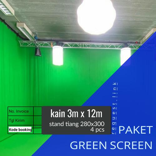 Promo paket lengkap greenscreen backdrop kain dan stand backdrop - Kota ...