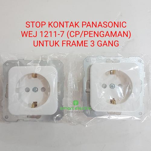 Jual Panasonic Stop Kontak CP (Tutup Pengaman) Grounding WEJ 1121-7 ...