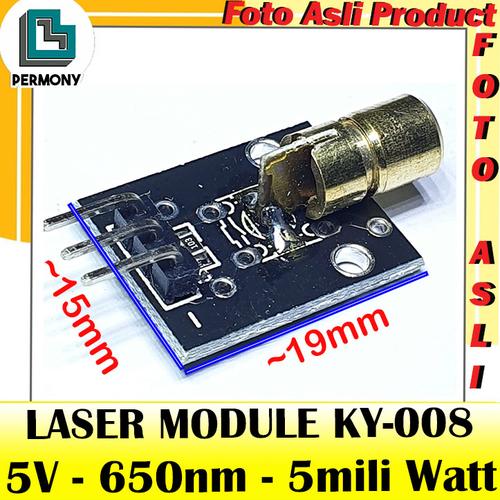 Jual KY-008 KY008 Laser Module Dot Diode Copper Head Sensor Modul KY ...