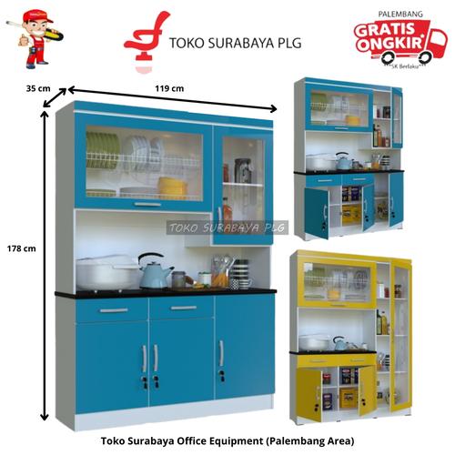 Jual Lemari Piring Lemari Dapur Kitchen Set Minimalis Premium 3 Pintu ...