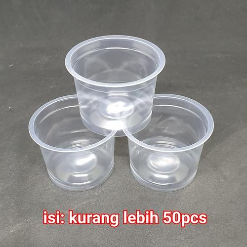 Jual Cup jelly agar puding pudding royal isi 50pcs / gelas plastik icecream - Bening Tnp ttp, 50 ...